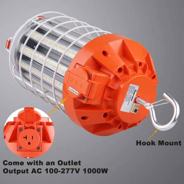 130W LED Temporary Work Light-18200Lumen Construction Lights 5000K wit ...