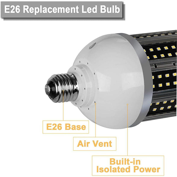 700W Equivalent LED Corn Light Bulb,7800 Lumen 5000K 60W Large Area Da - Dephen